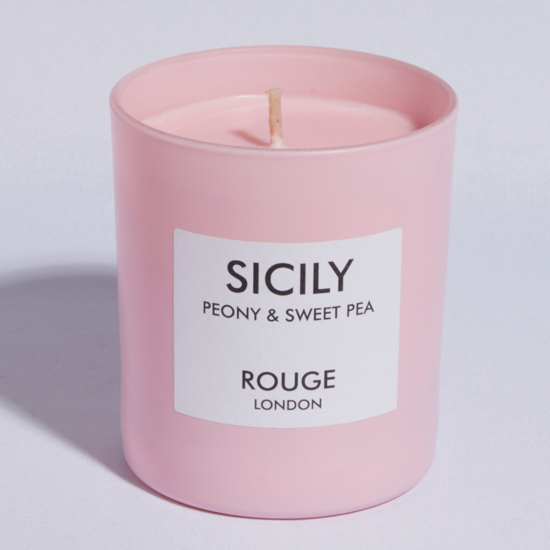 Sicily - Peony & Sweet Pea Luxury Scented Candle - By Rouge London ...