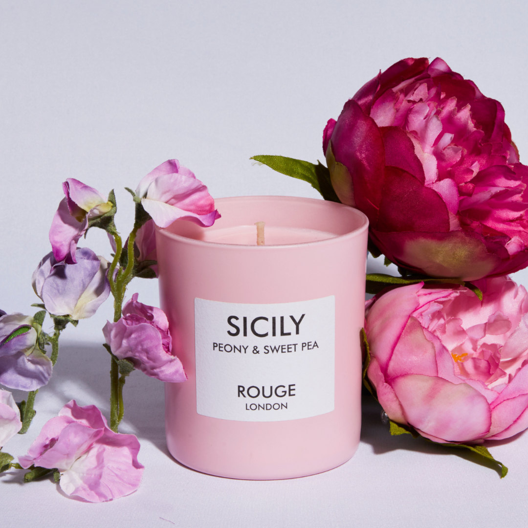 Happy Scent Co, Sicily Peony & Sweet Pea Luxury Candle by Rouge London